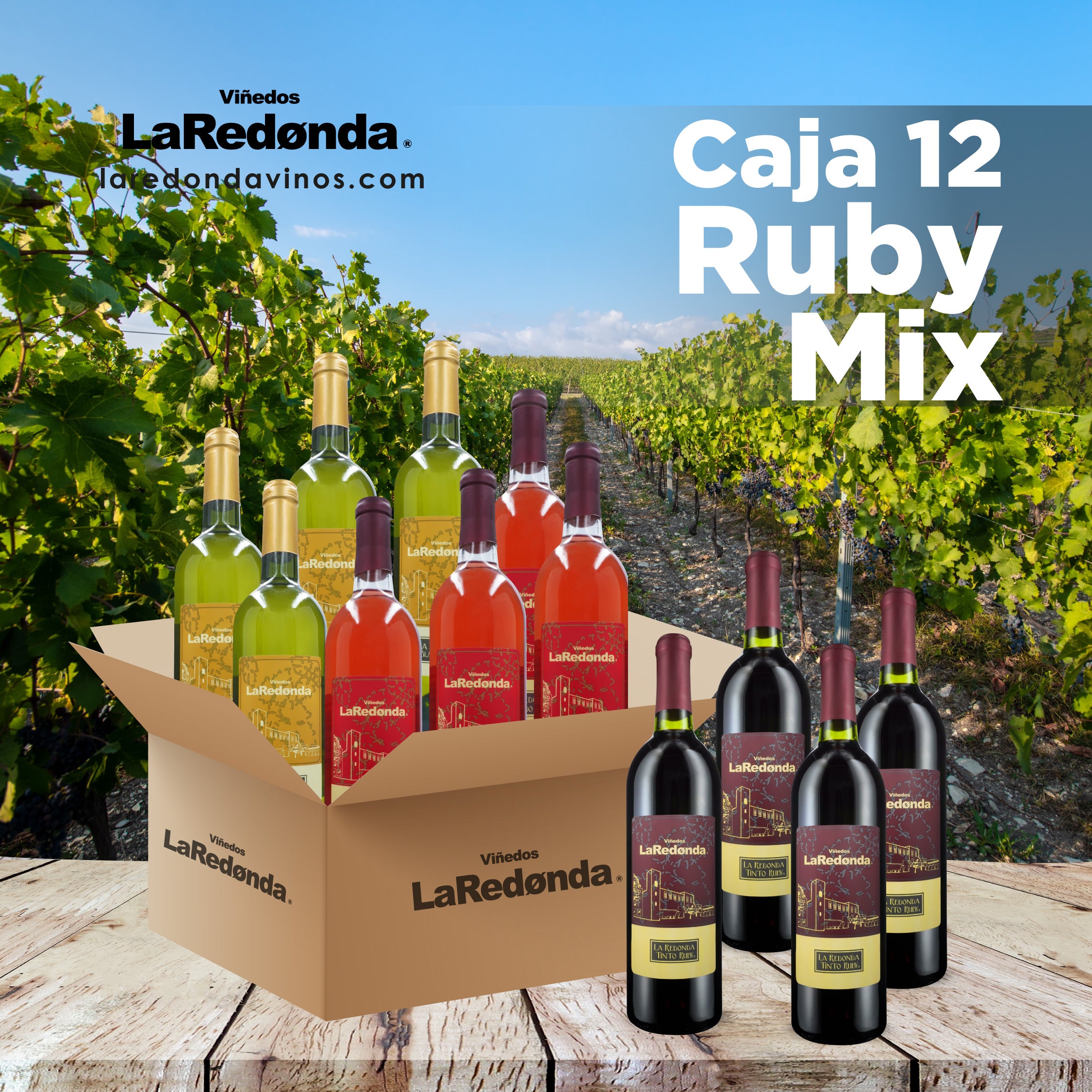 Caja de 12 Ruby Mix – Viñedos La Redonda